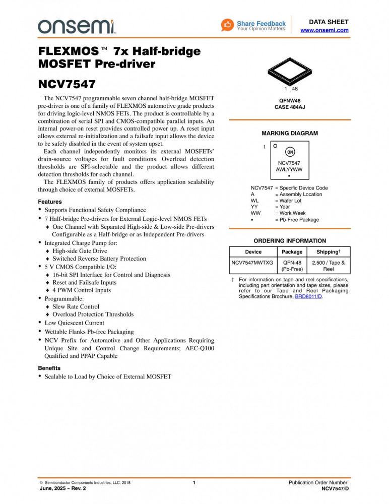 NCV7547 document page 1