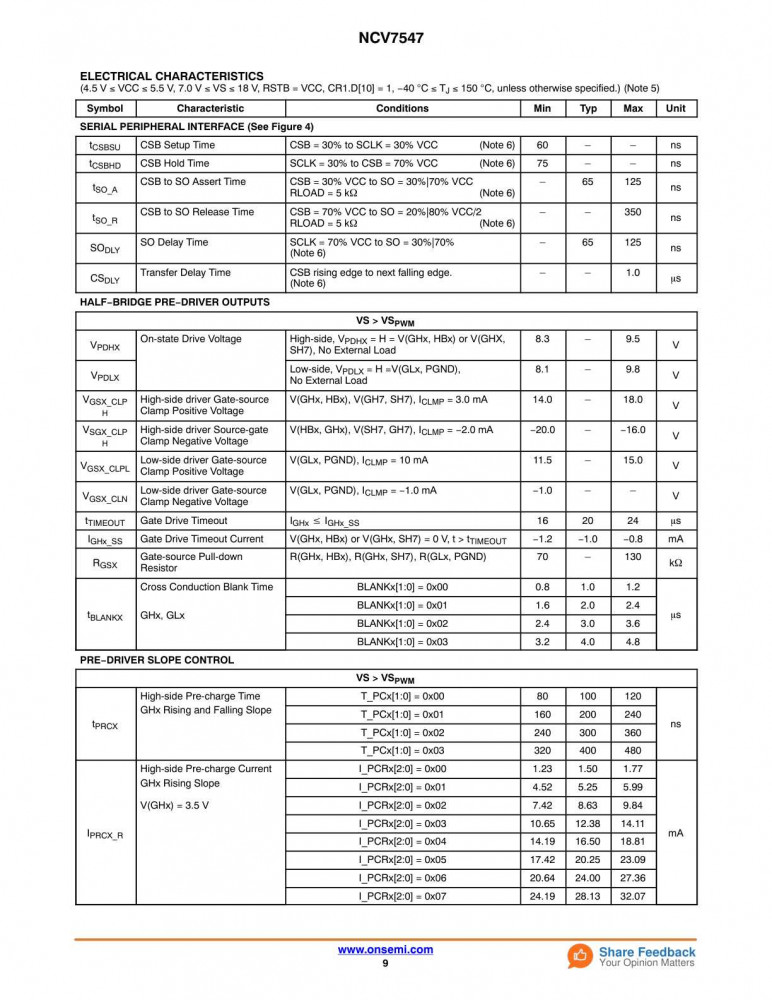 NCV7547 document page 9