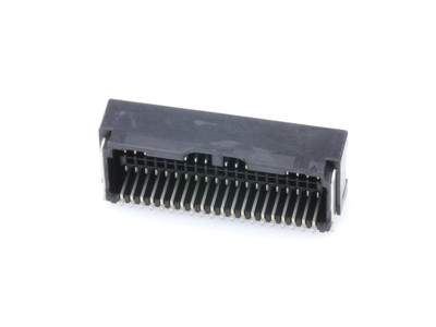 1.25mm Pitch, Micro-Lock Plus PCB Header, Dual Row, Right-Angle, Surface Mount, 0.10µm Gold Plating, Positive Lock, 40 Circuits, Black for sale