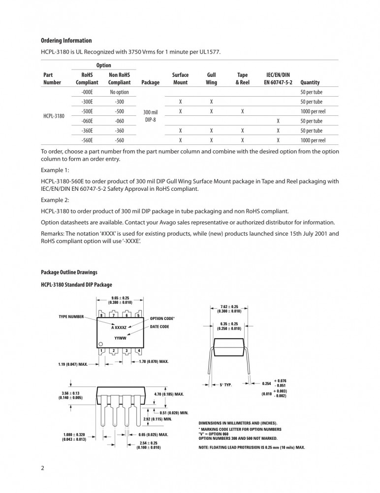 HCPL-3180 datasheet page 2