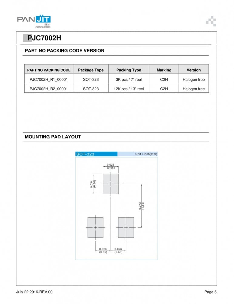 PJC7002H datasheet page 5