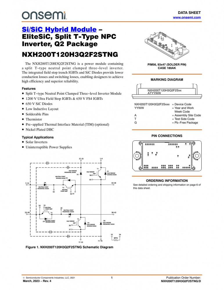 NXH200T120H3Q2F2STNG datasheet page 1