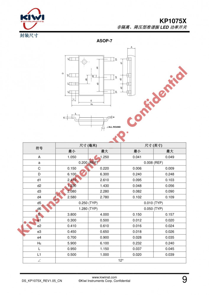 KP1075AWPA datasheet page 9