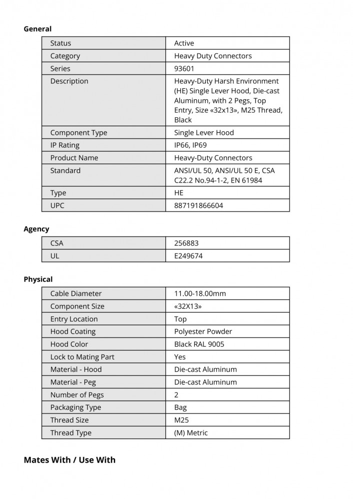 936011033 product document image, page 2