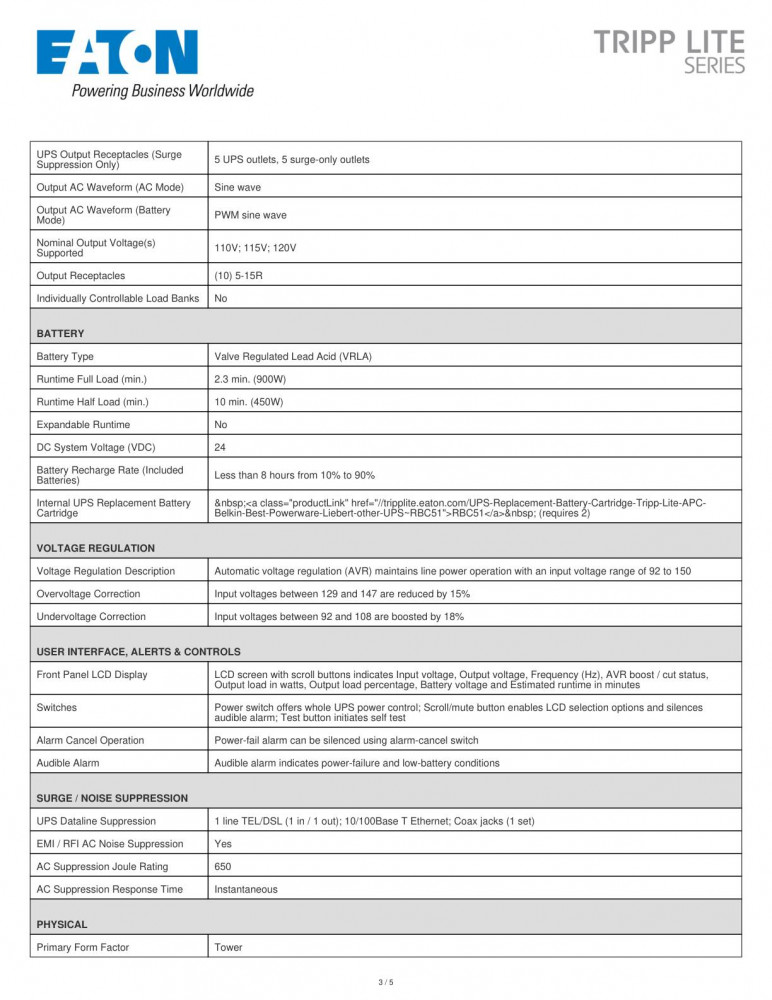 SMART1500LCDT product document page 3
