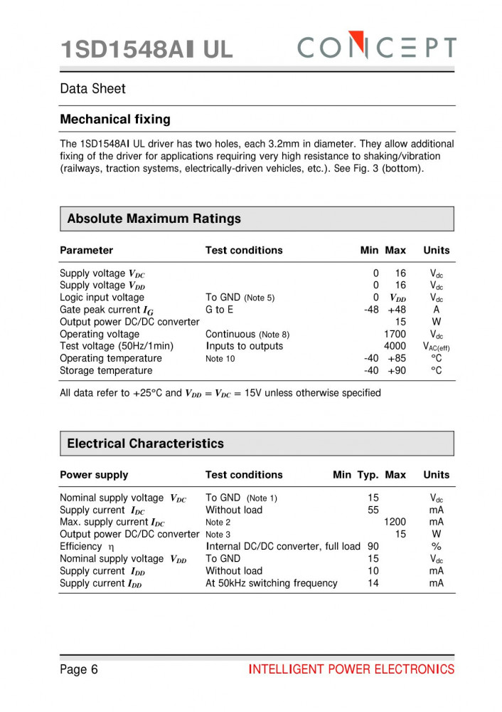 1SD1548AI UL datasheet page 6