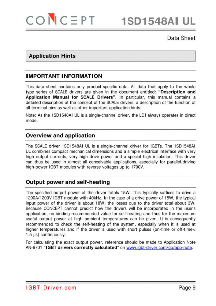 1SD1548AI UL datasheet page 9