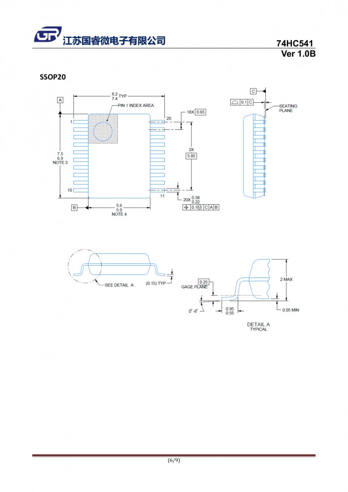 74HC541D technical document page 6