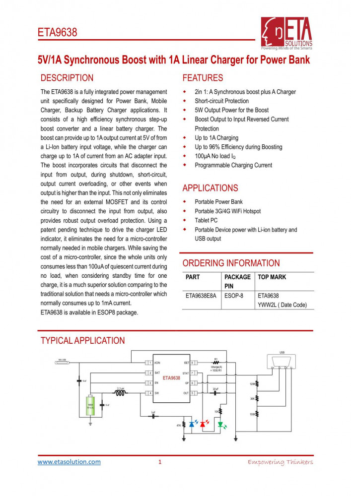 ETA9638E8A datasheet page 1