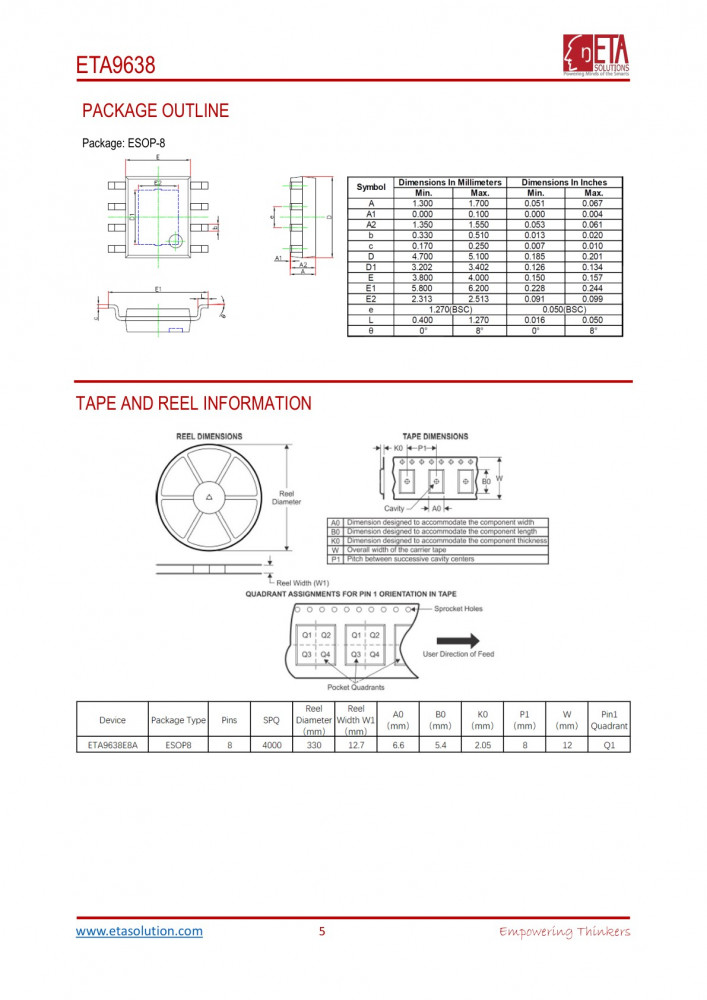 ETA9638E8A datasheet page 5