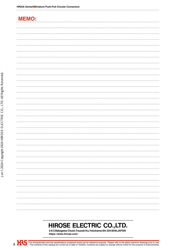 HRS HR25A series document page 8