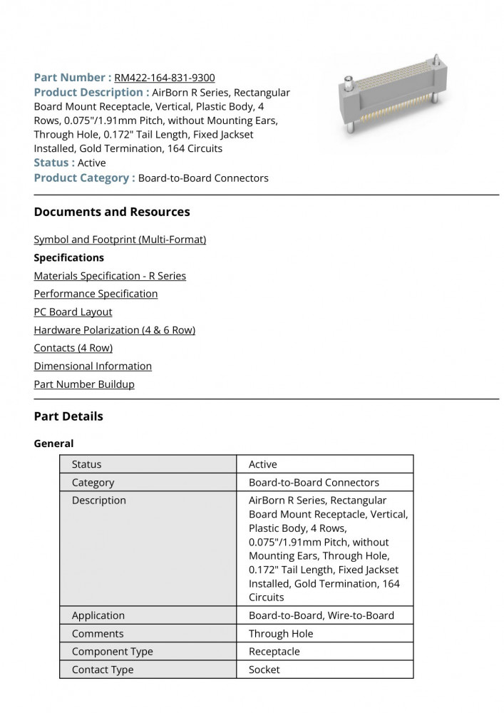 RM422-164-831-9300 technical documentation page 1