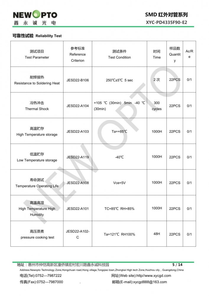 XYC-PD4335F90-E2 specification page 5