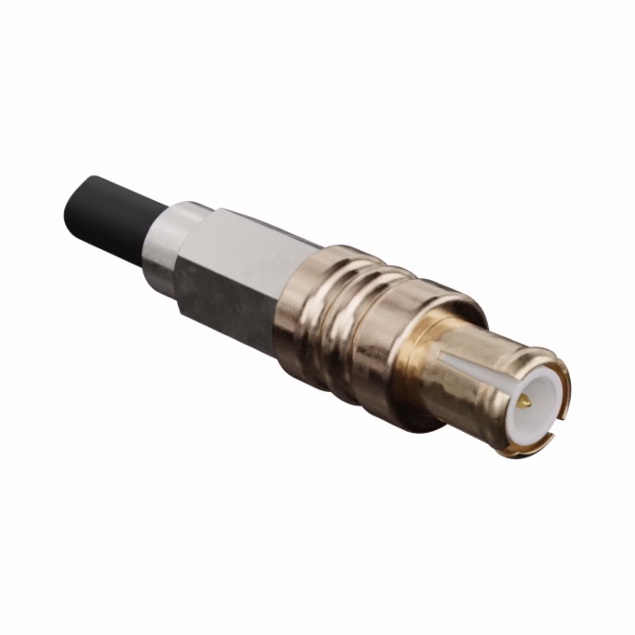 MCX Plug, Straight, Crimp, RG-174, RG-188 and RG-316 Cable, Die Cast Body, Nickel (Ni) Plated, 50 Ohms for sale