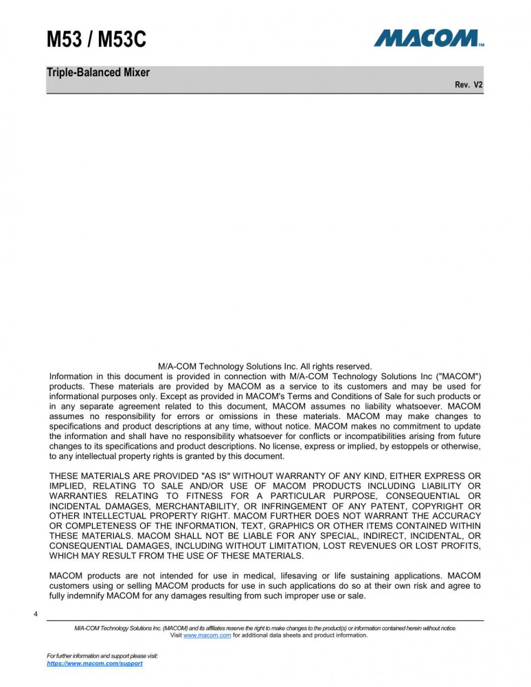 MACOM M53 datasheet page 4