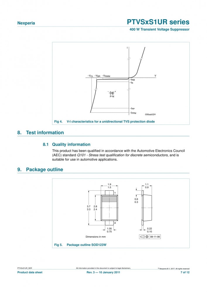 PTVS5V0S1UR datasheet page 7