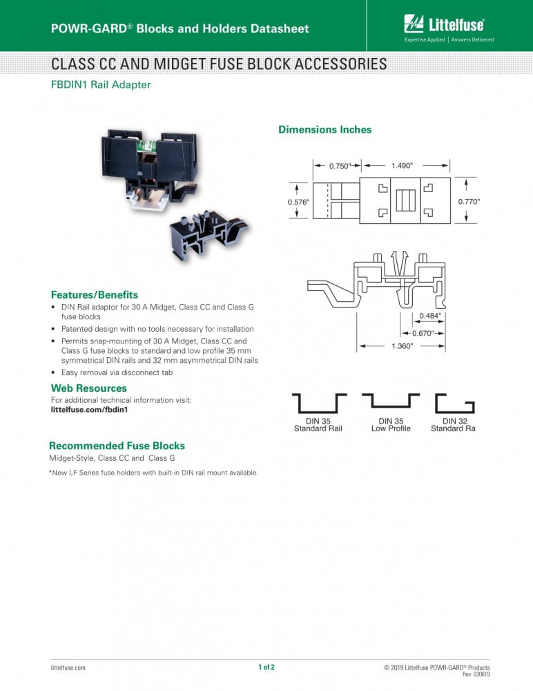 Littelfuse SPL001 technical document page 1