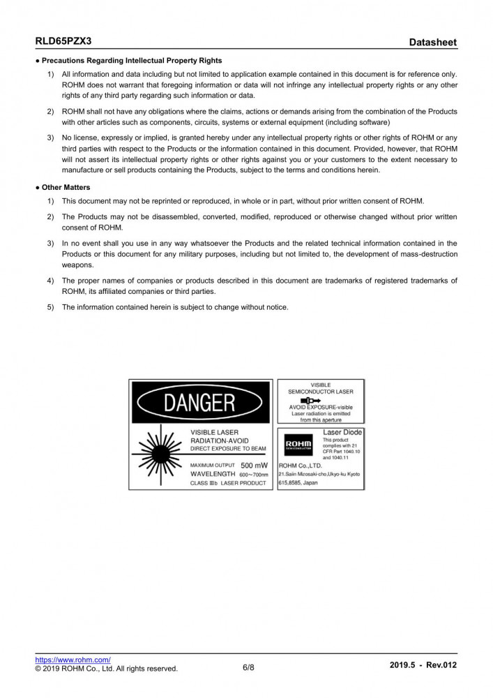 RLD65PZX3-00A technical document page 6