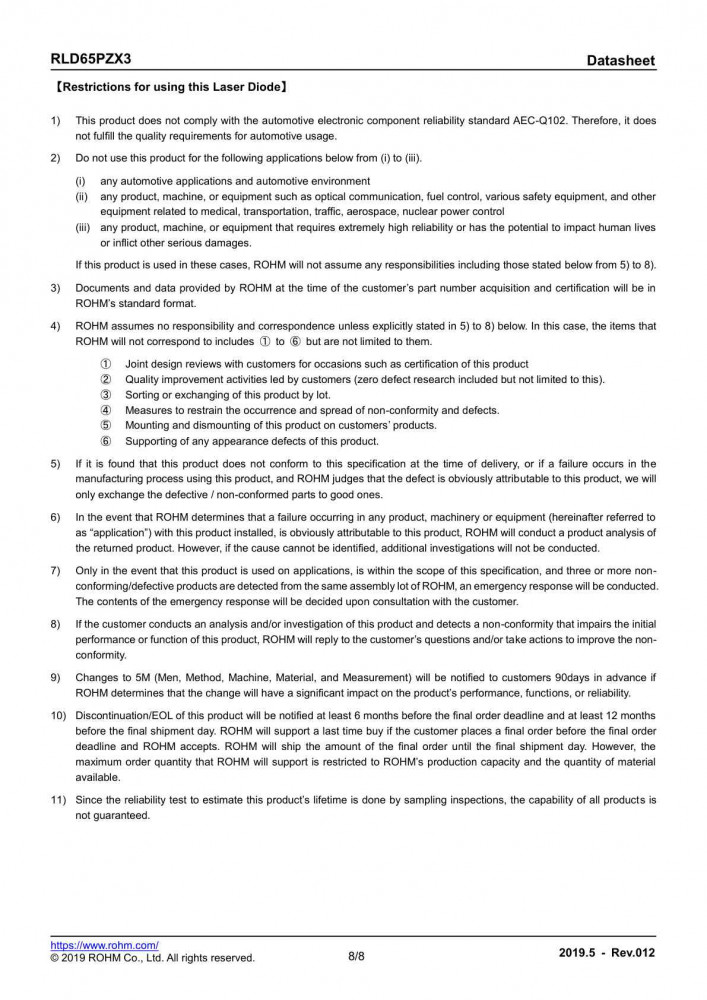 RLD65PZX3-00A technical document page 8