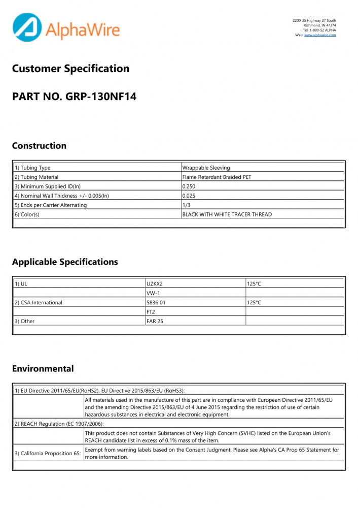 G130NF14 BK004 technical document page 1