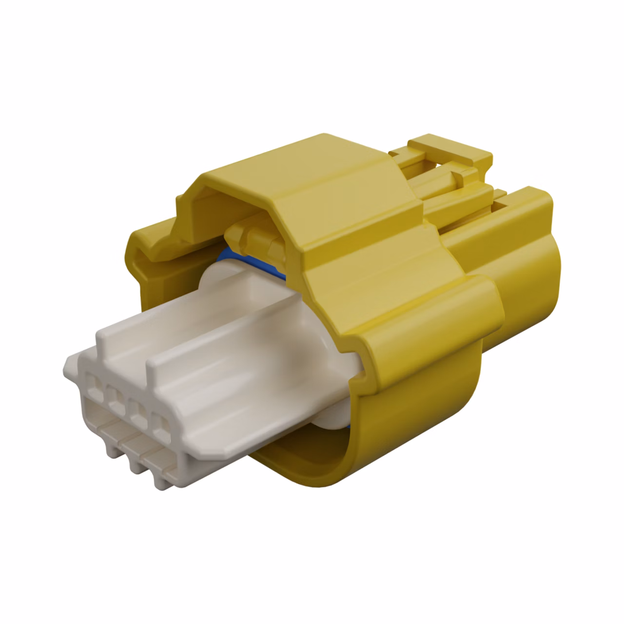 Squba Sealed Receptacle Assembly, 1.80mm Pitch, Single Row, 4 Circuits, Yellow for sale