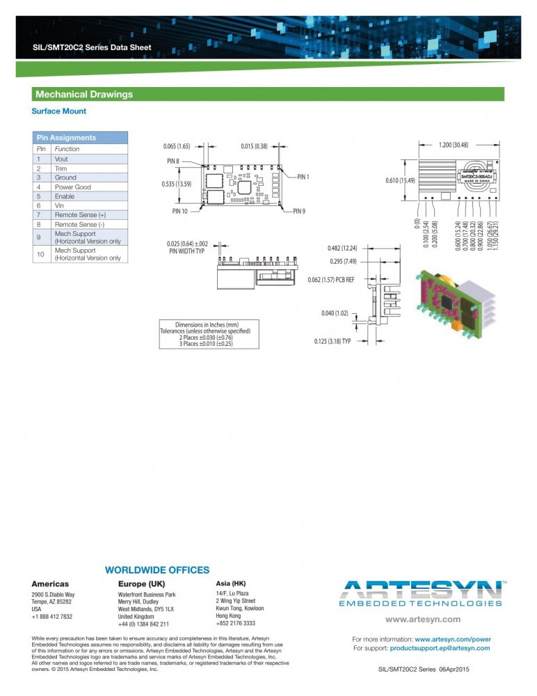 Artesyn SMT20C2-00SADJJ datasheet page 4