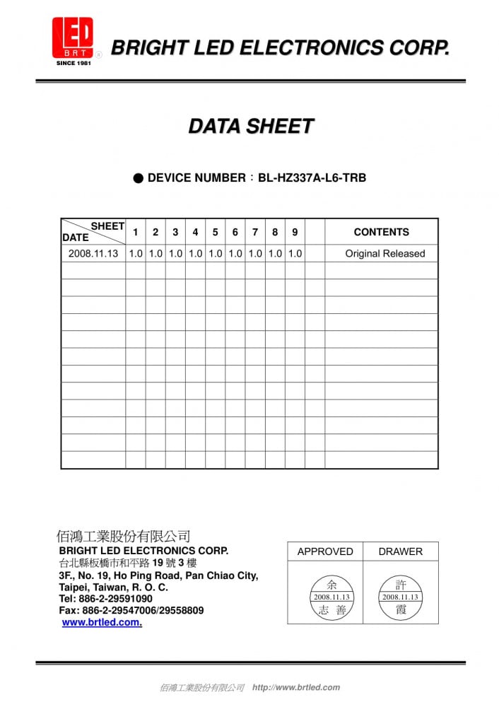 BL-HZ337A-L6-TRB datasheet page 1