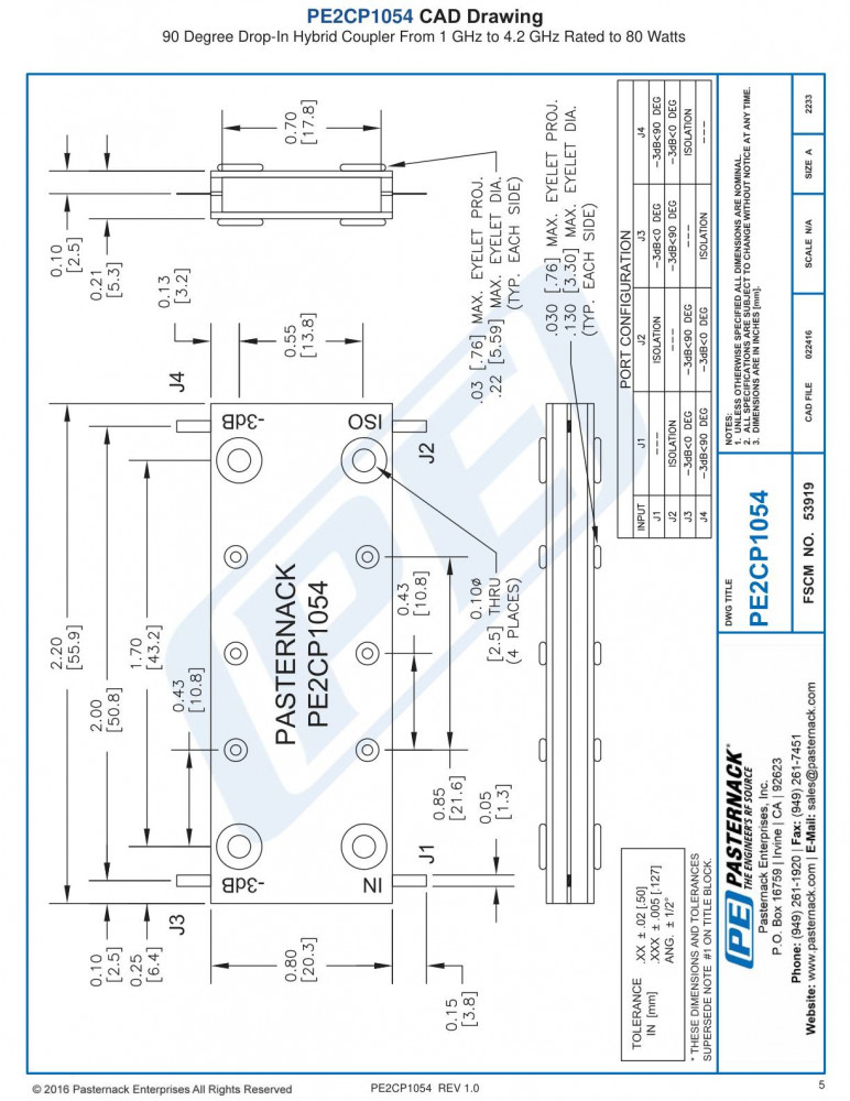 PE2CP1054 datasheet page 5
