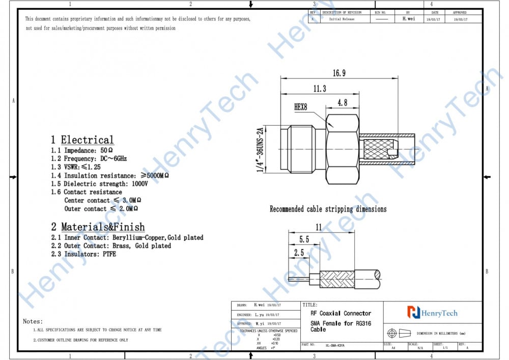 HL-SMA-K3YA technical document preview