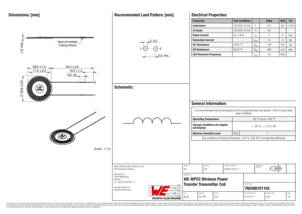 760308101103 datasheet page 1