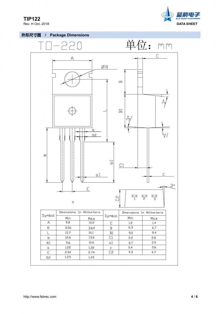 BLUE ROCKET TIP122 datasheet page 4