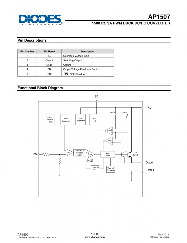 AP1507 datasheet page 3