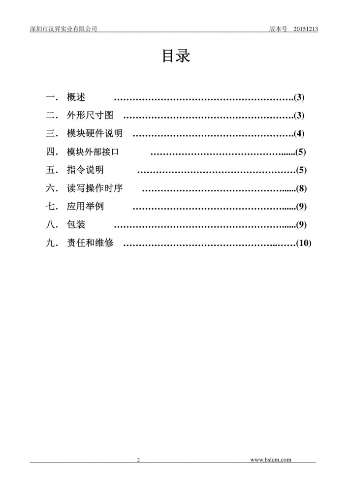 HS12864G12 datasheet page 2