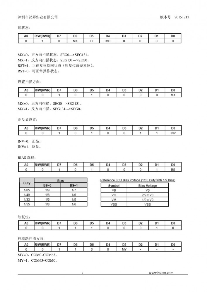 HS12864G12 datasheet page 9