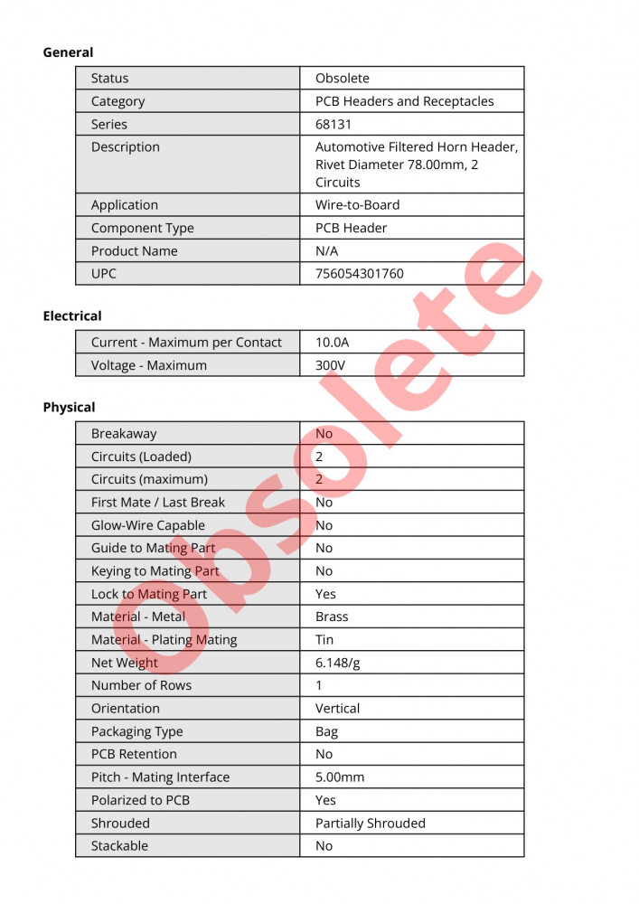 MOLEX 681310211 technical document page 2