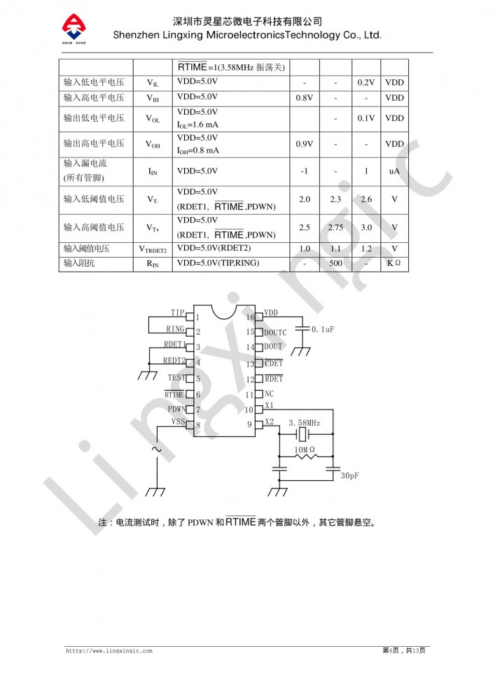 HT9032D(LX) datasheet page 6