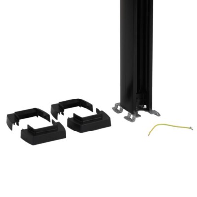 1 compartment, 2 sides  snap-on column. Aluminium body, PVC cover. 2,7m to 3,9m. Black finish for sale