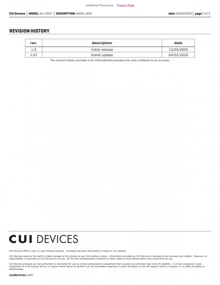 CUI MJ-3507 technical document page 3