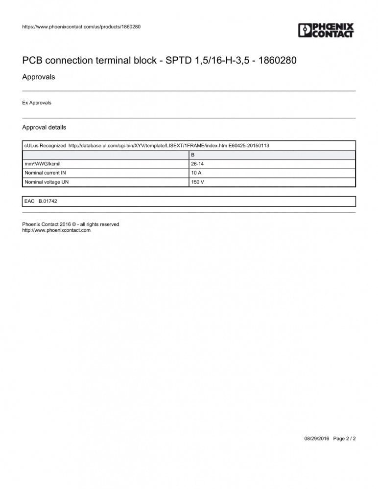 Phoenix Contact 1860280 technical document page 2