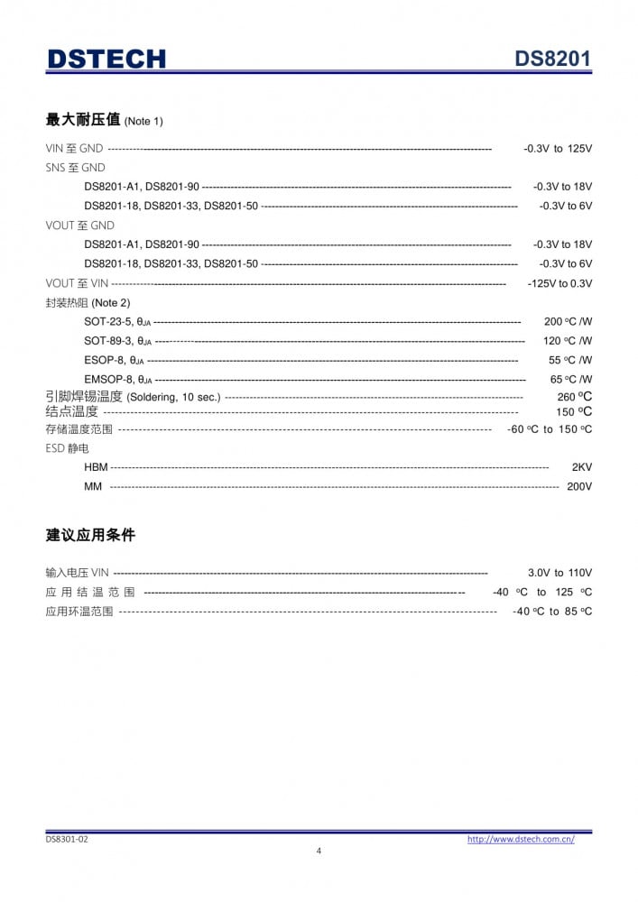DS8201 datasheet page 4