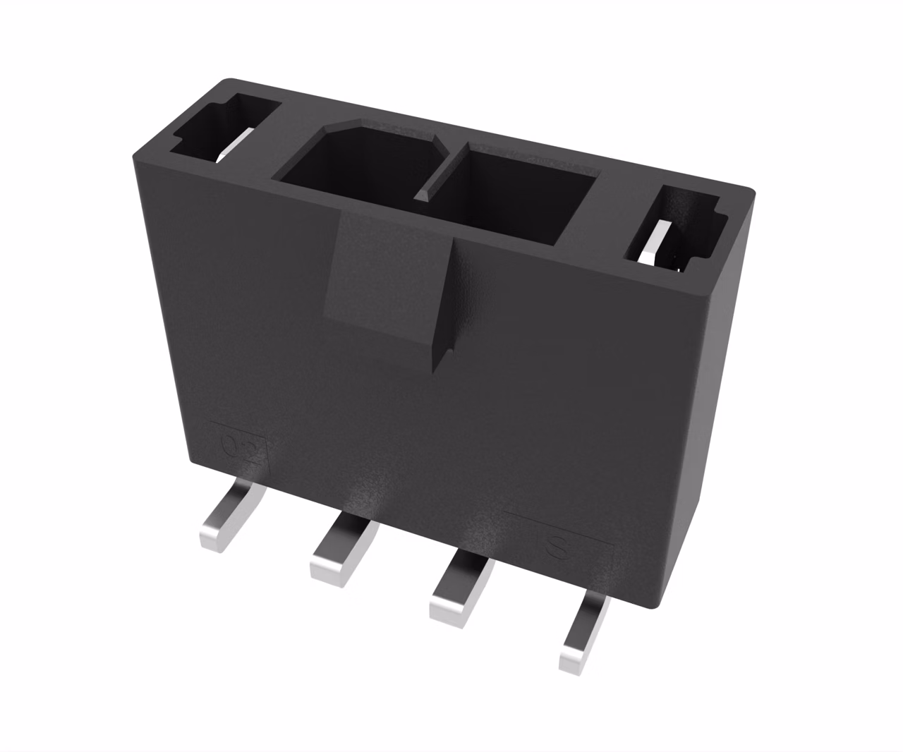 Mini-Fit Max Vertical Header, Single Row, Surface Mount, 2 Circuits, Matte Tin (Sn) Plating, Black, Glow-Wire Capable, with Pick-and-Place Tape, Tape and Reel for sale