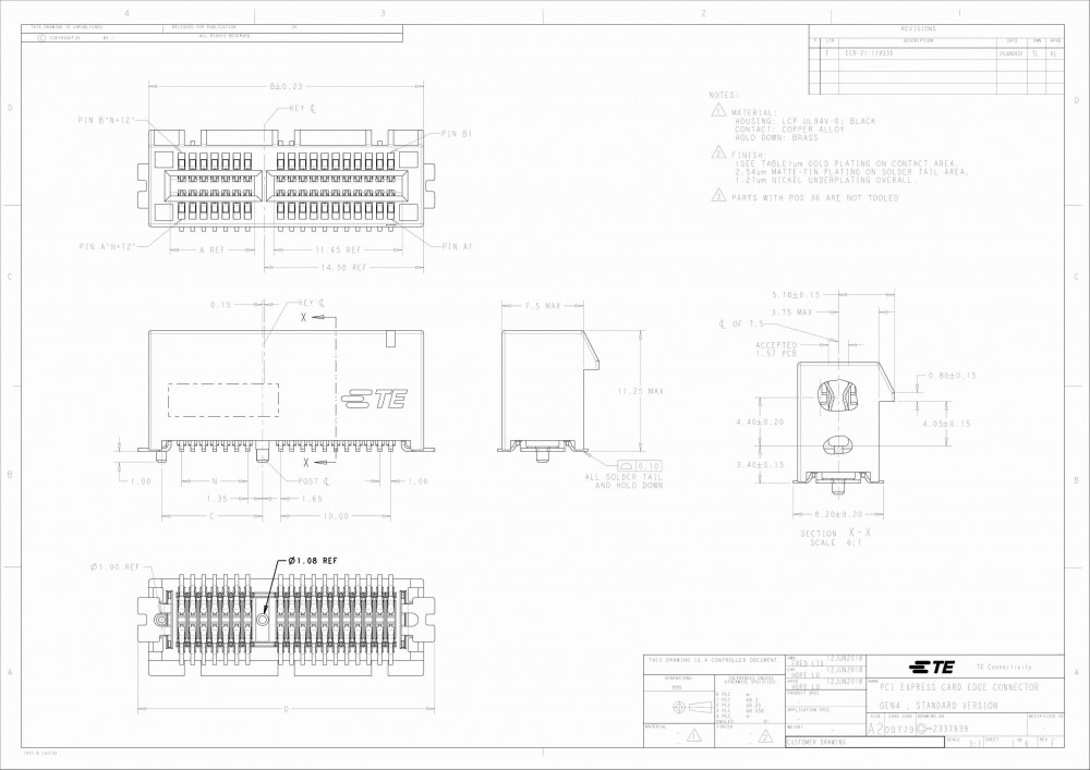 TE Connectivity 4-2337939-6 drawing page 1