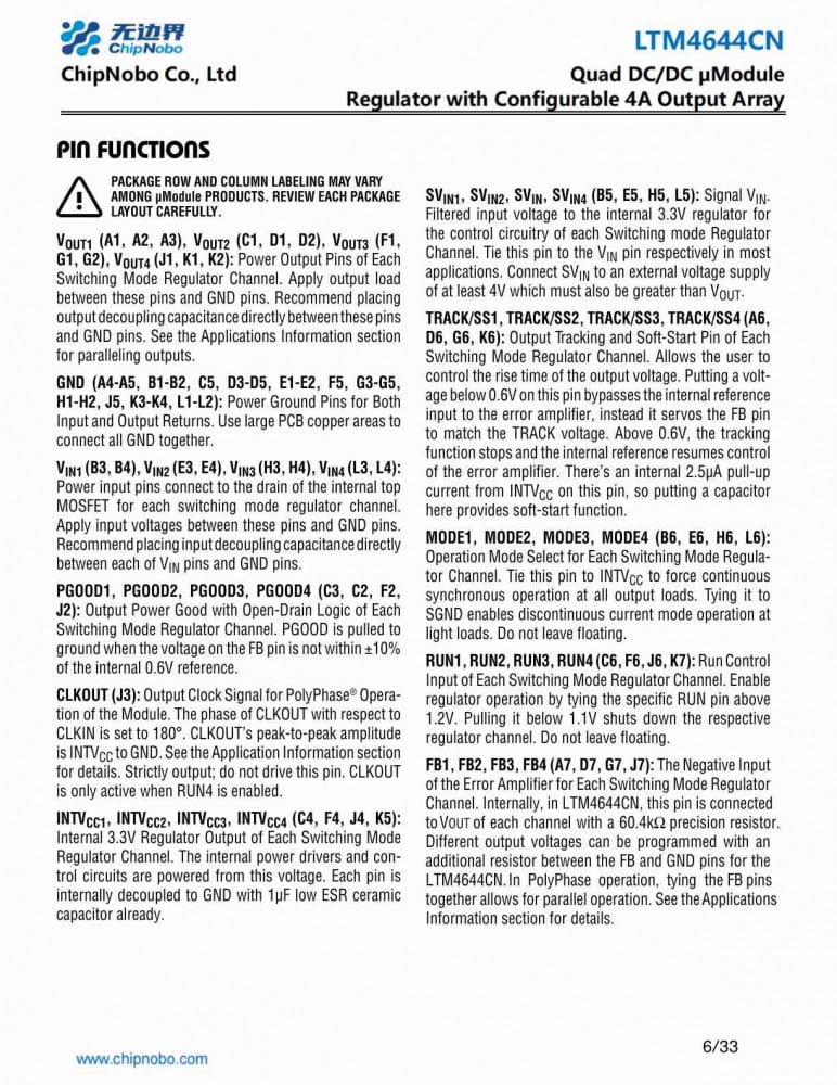 LTM4644CN datasheet page 6