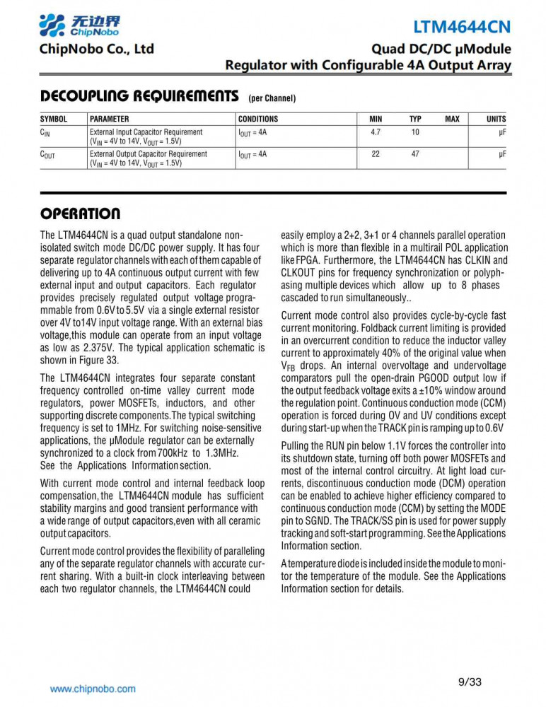 LTM4644CN datasheet page 9