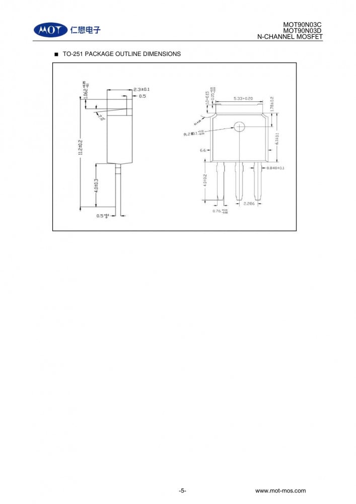 MOT90N03D datasheet page 5