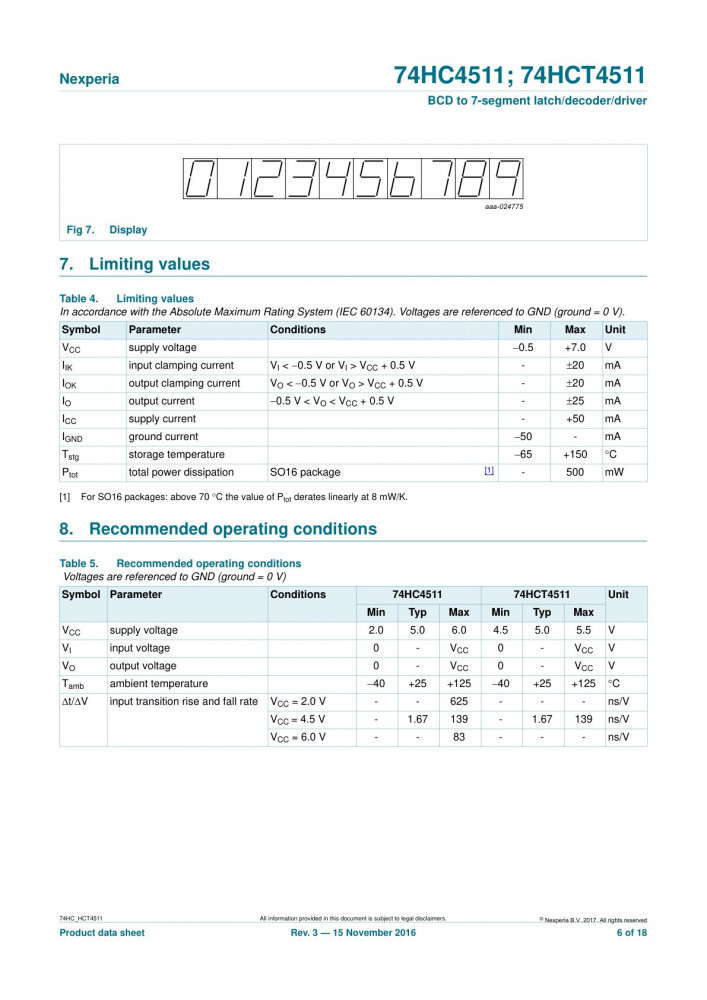 74HC4511D datasheet page 6