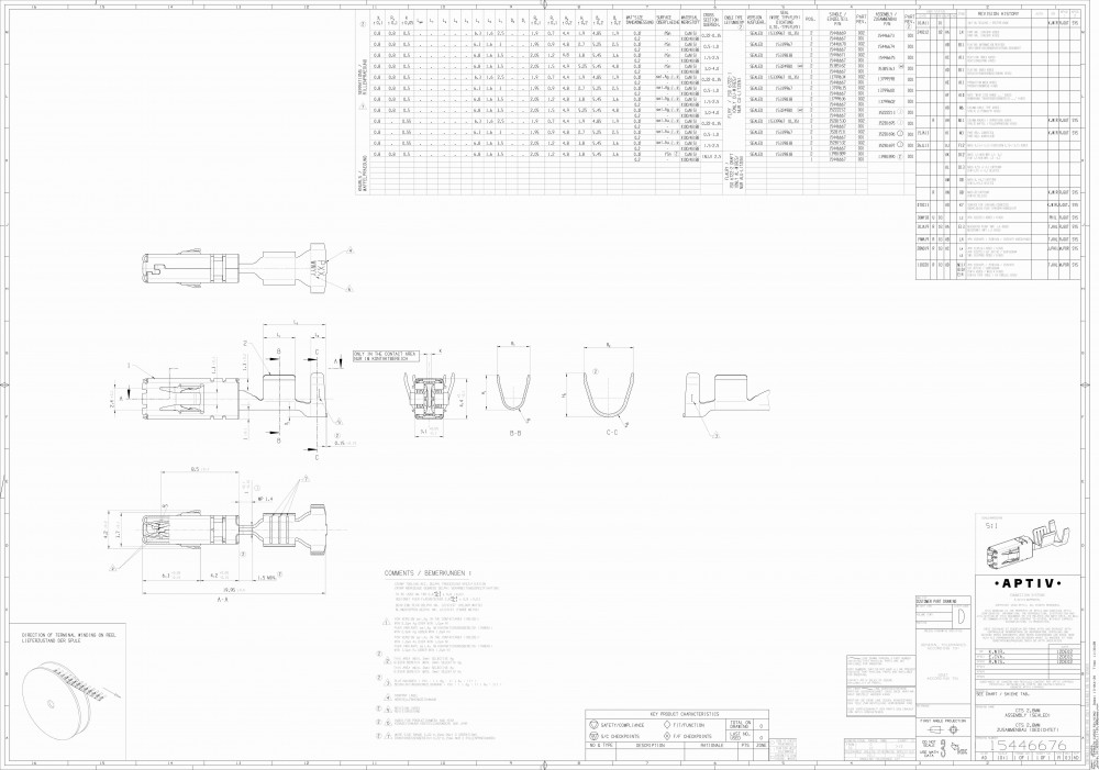 APTIV(Delphi) 15446674 technical document page