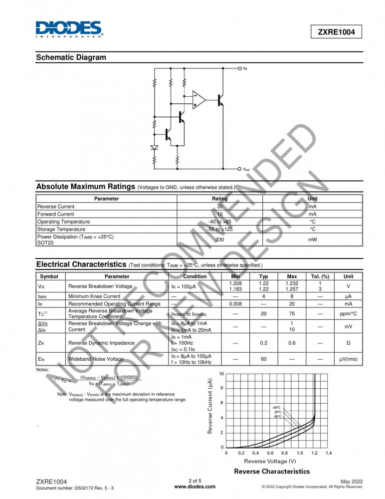 ZXRE1004DFTA datasheet page 2