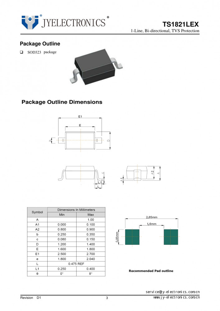 TS1821LEX technical document page 3