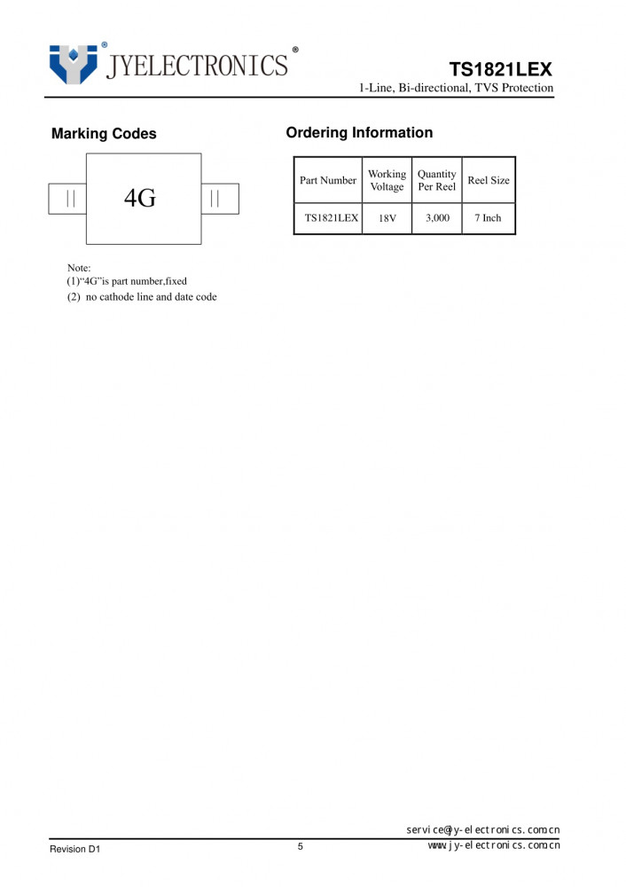 TS1821LEX technical document page 5